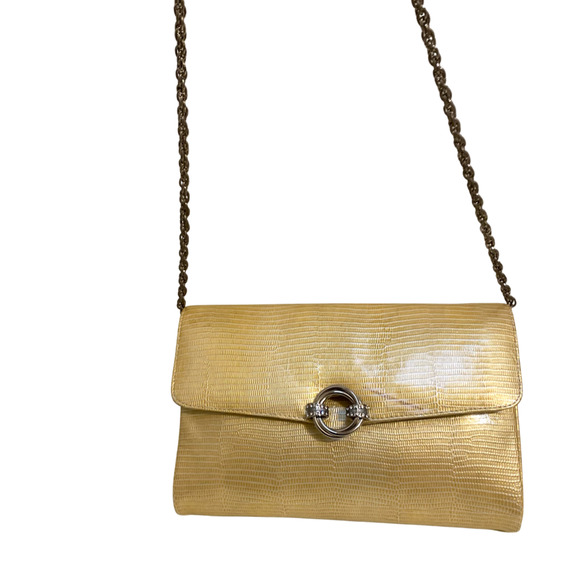 Rodo | Bags | Rodo Italy Golden Yellow Patent Leather Vintage Evening ...